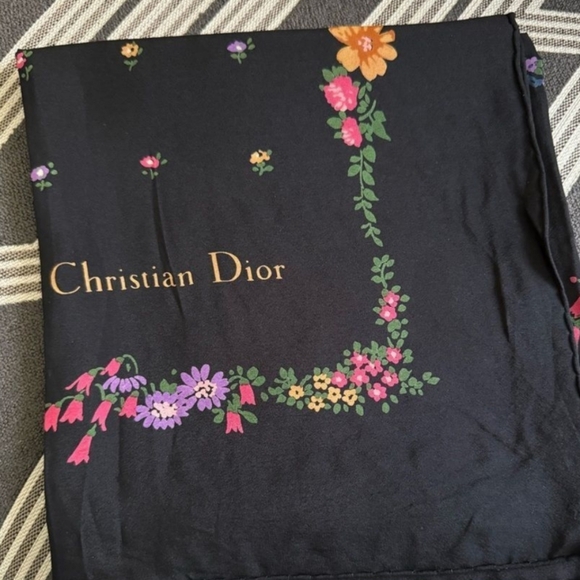 Dior | Accessories | Christian Dior Silk Scarf | Poshmark